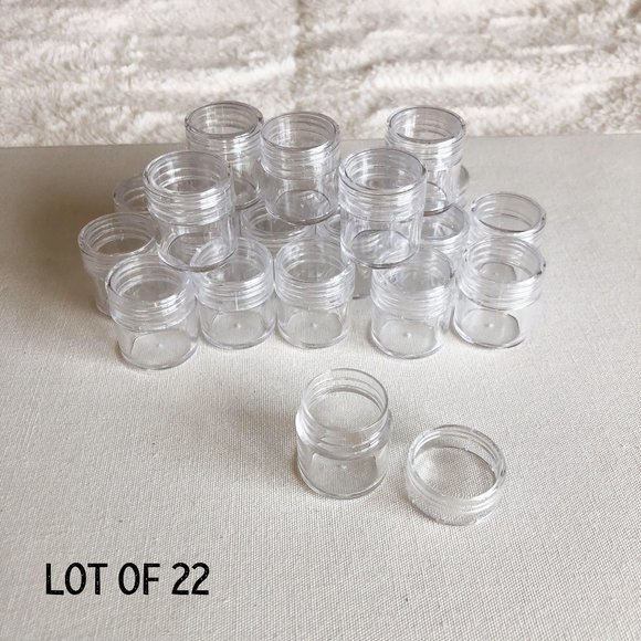 Hobby Lobby | Makeup | 22 Pack Clear Plastic Small Empty Sample Jars 3 ...